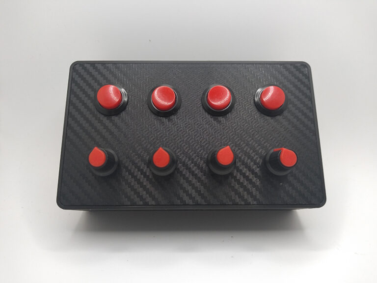 Baby Red 4 Buttons 4 Push Button Encoders - Geezer 3D Sim Racing Button ...